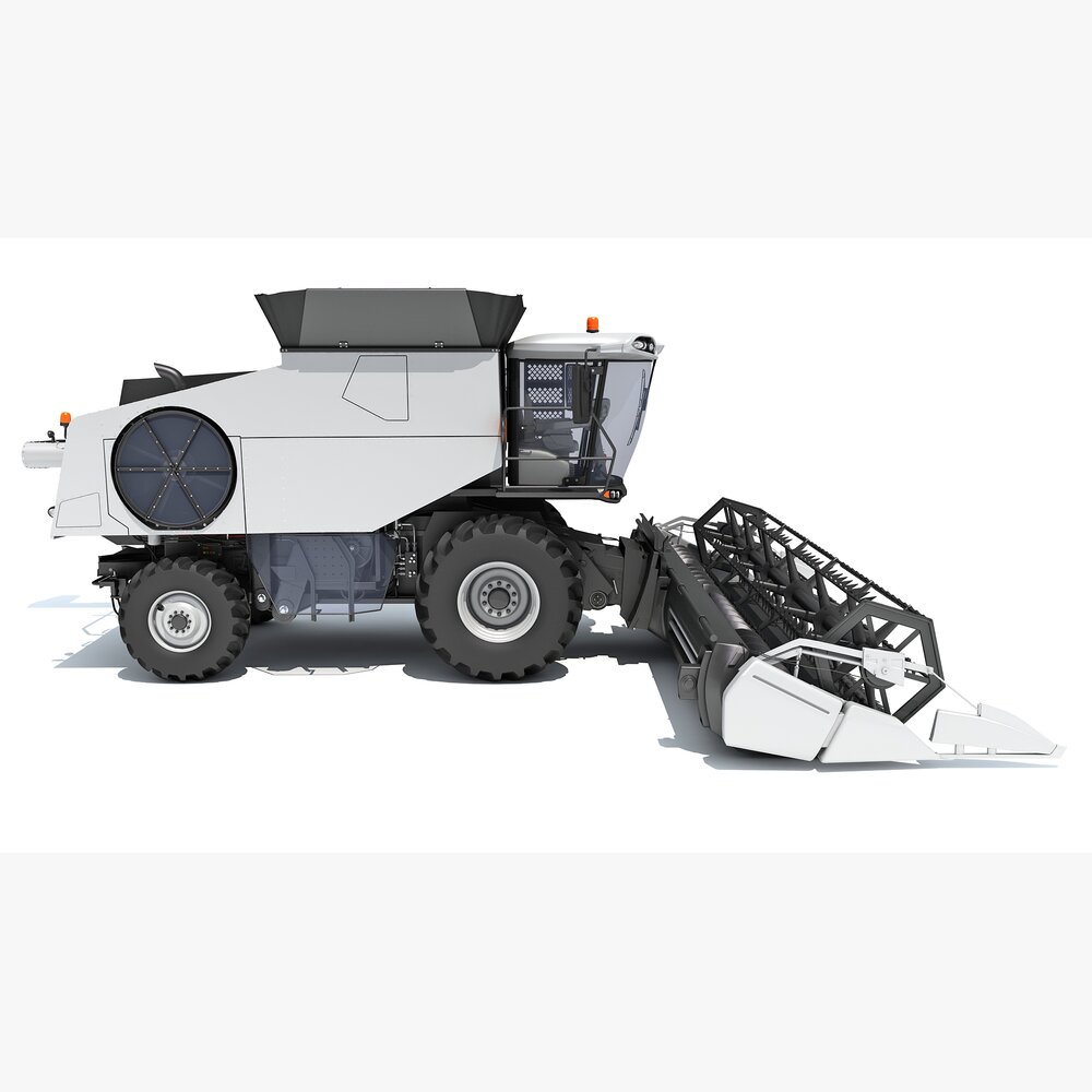 Agricultural Combine For Grain Harvesting 3D model - Download Tractor ...