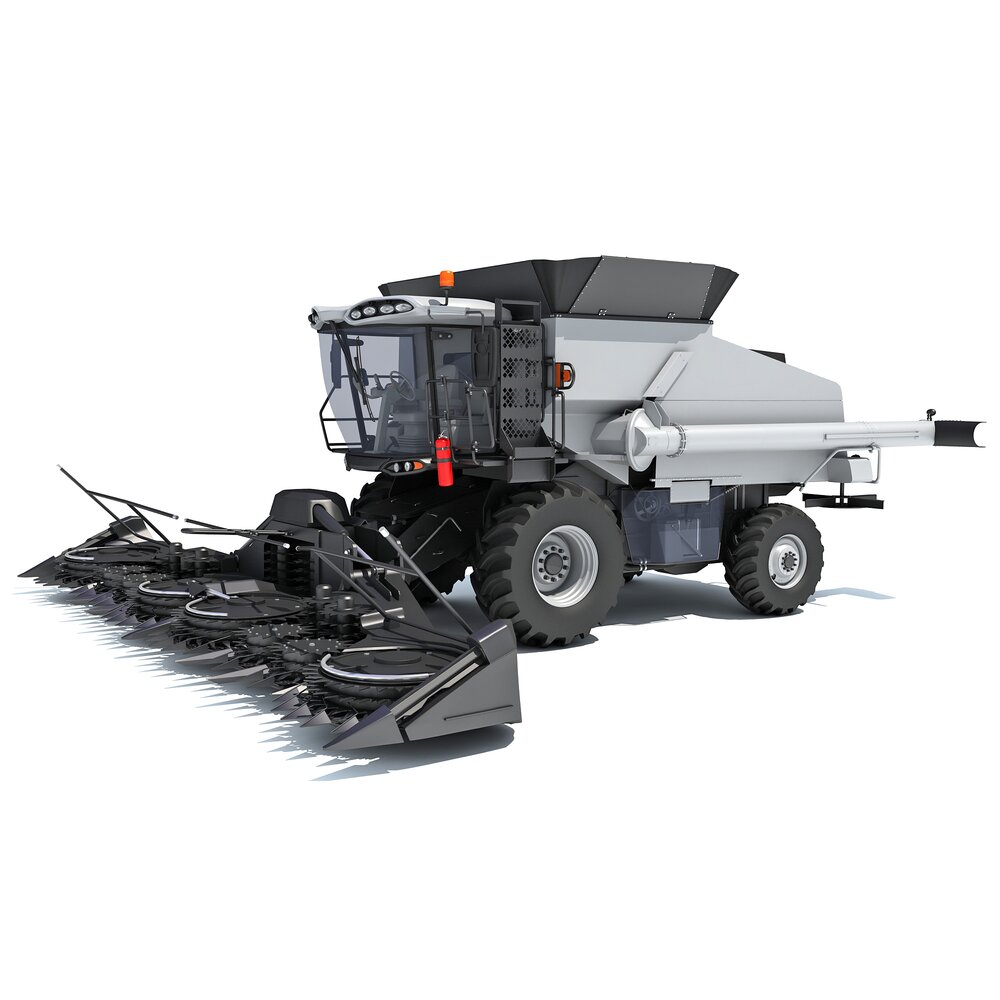 Agricultural Combine Harvester 3D model - Download Tractor on 3DModels.org