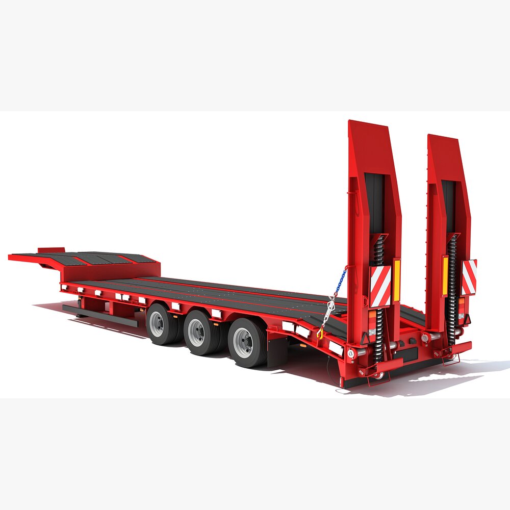 Low Loader Semi Trailer 3D model - Download Truck on 3DModels.org