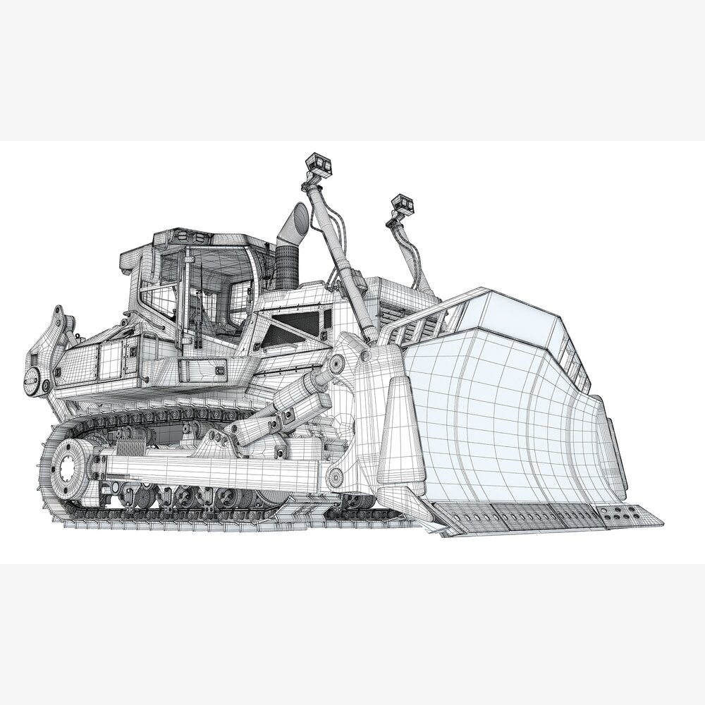 Mining Crawler Dozer 3D model - Download Tractor on 3DModels.org