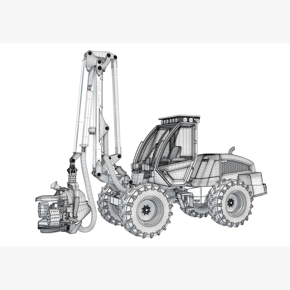 Sampo Forest Machine 3D model - Download Tractor on 3DModels.org