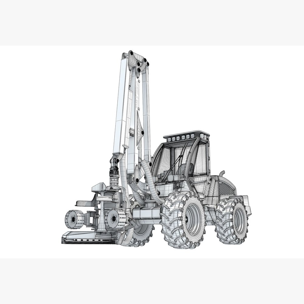 Sampo Forest Machine 3D model - Download Tractor on 3DModels.org