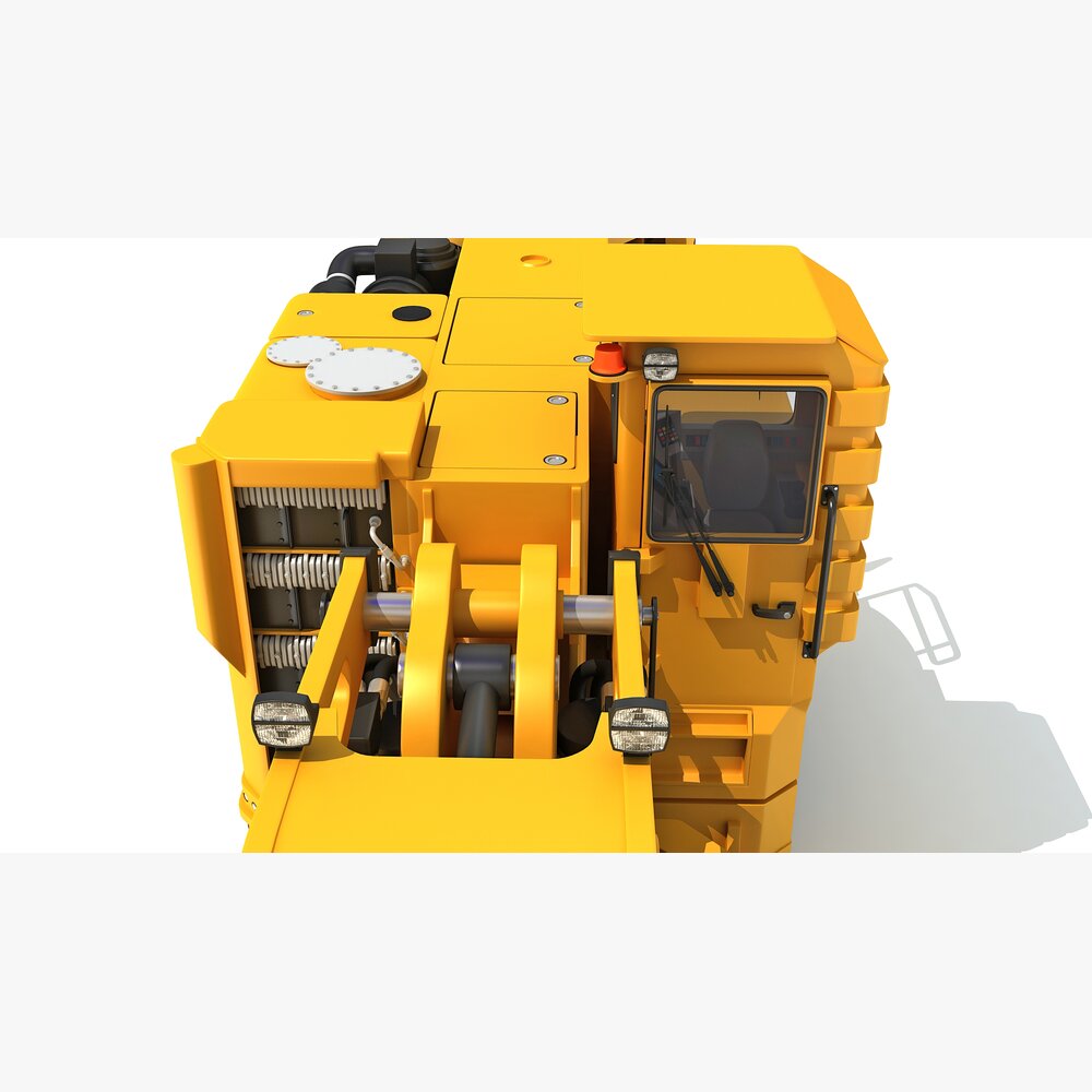 Underground Mining Loader with Wide Bucket and Articulated Steering 3D ...