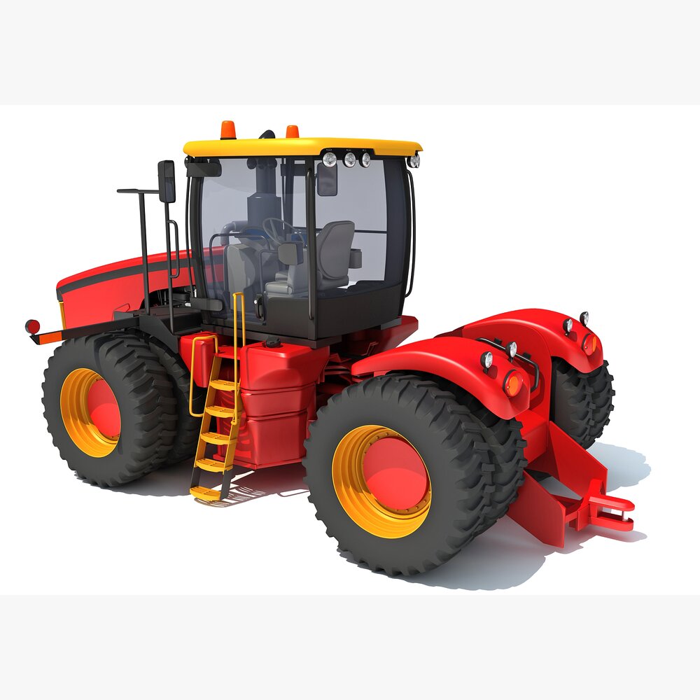 Versatile Wheeled Articulated Tractor 3D model - Download Tractor on ...