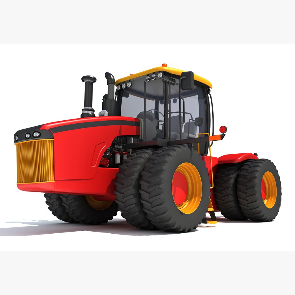 Versatile Wheeled Articulated Tractor 3D model - Download Tractor on ...