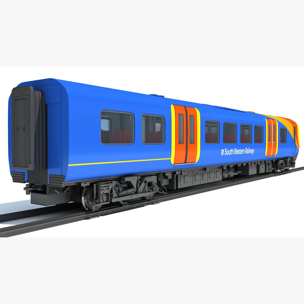 British Train 3D model - Download Passenger train on 3DModels.org