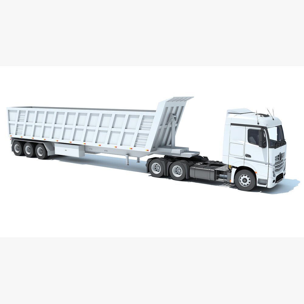 Truck with Haul Tipper Trailer 3D model - Download Truck on 3DModels.org
