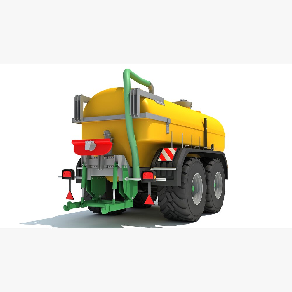 Farm Irrigation And Fertilizer Tanker Trailer 3D model - Download ...