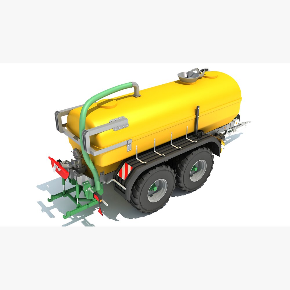 Farm Irrigation And Fertilizer Tanker Trailer 3D model - Download ...