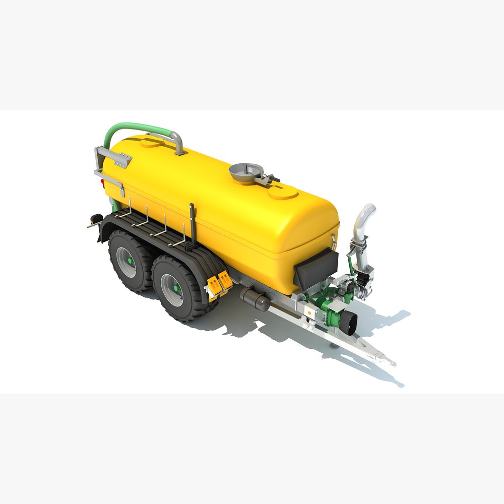 Farm Irrigation And Fertilizer Tanker Trailer 3D model - Download ...