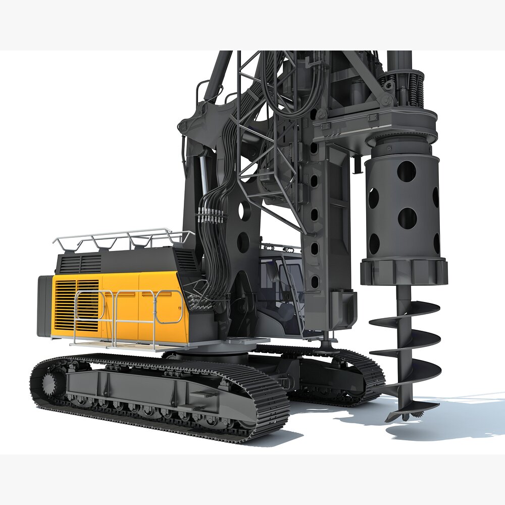 Rotary Drilling Rig 3D model - Download Tractor on 3DModels.org