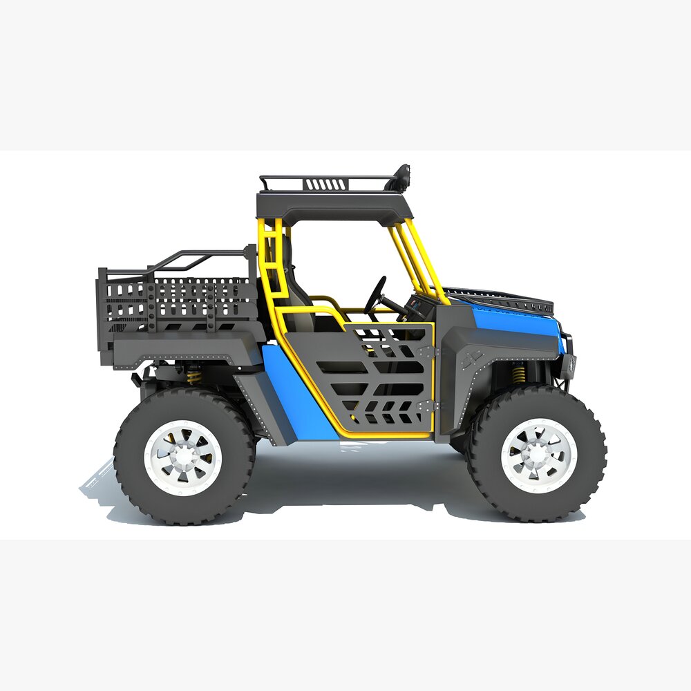 Off-Road Utility Vehicle With Cargo Space 3D model - Download ATV on ...
