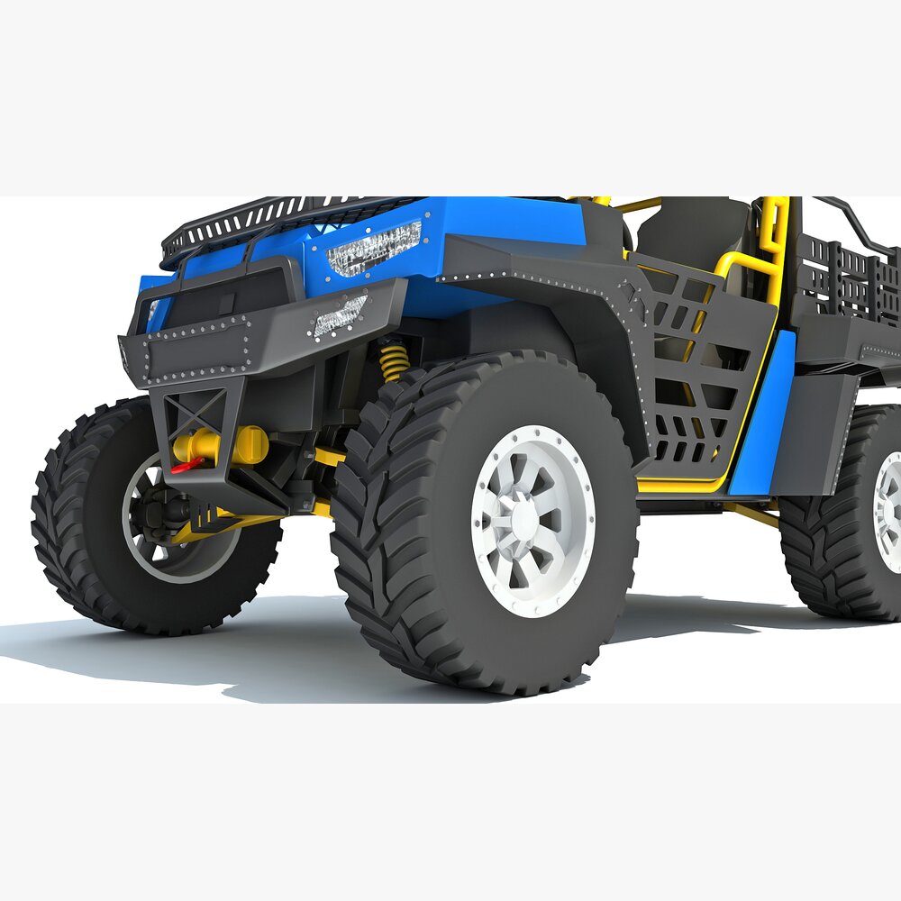 Off-Road Utility Vehicle With Cargo Space 3D model - Download ATV on ...
