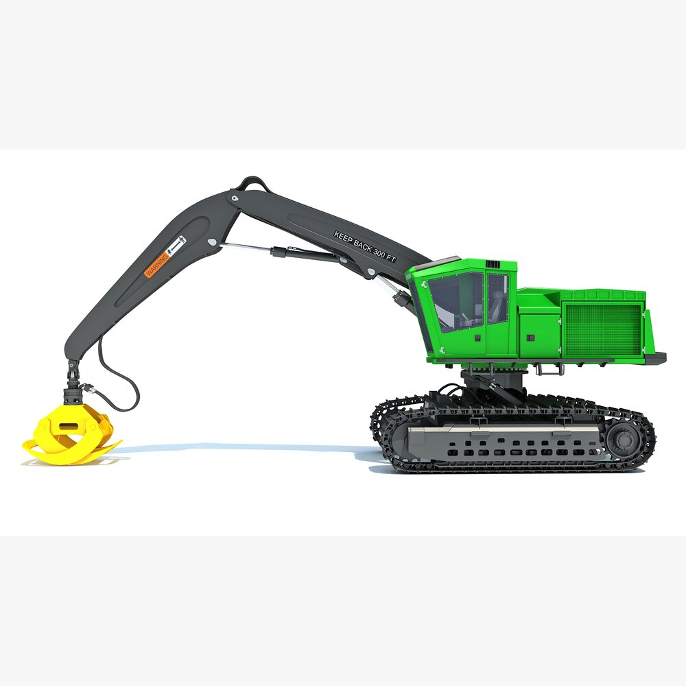 Forestry Harvester 3D model - Download Tractor on 3DModels.org