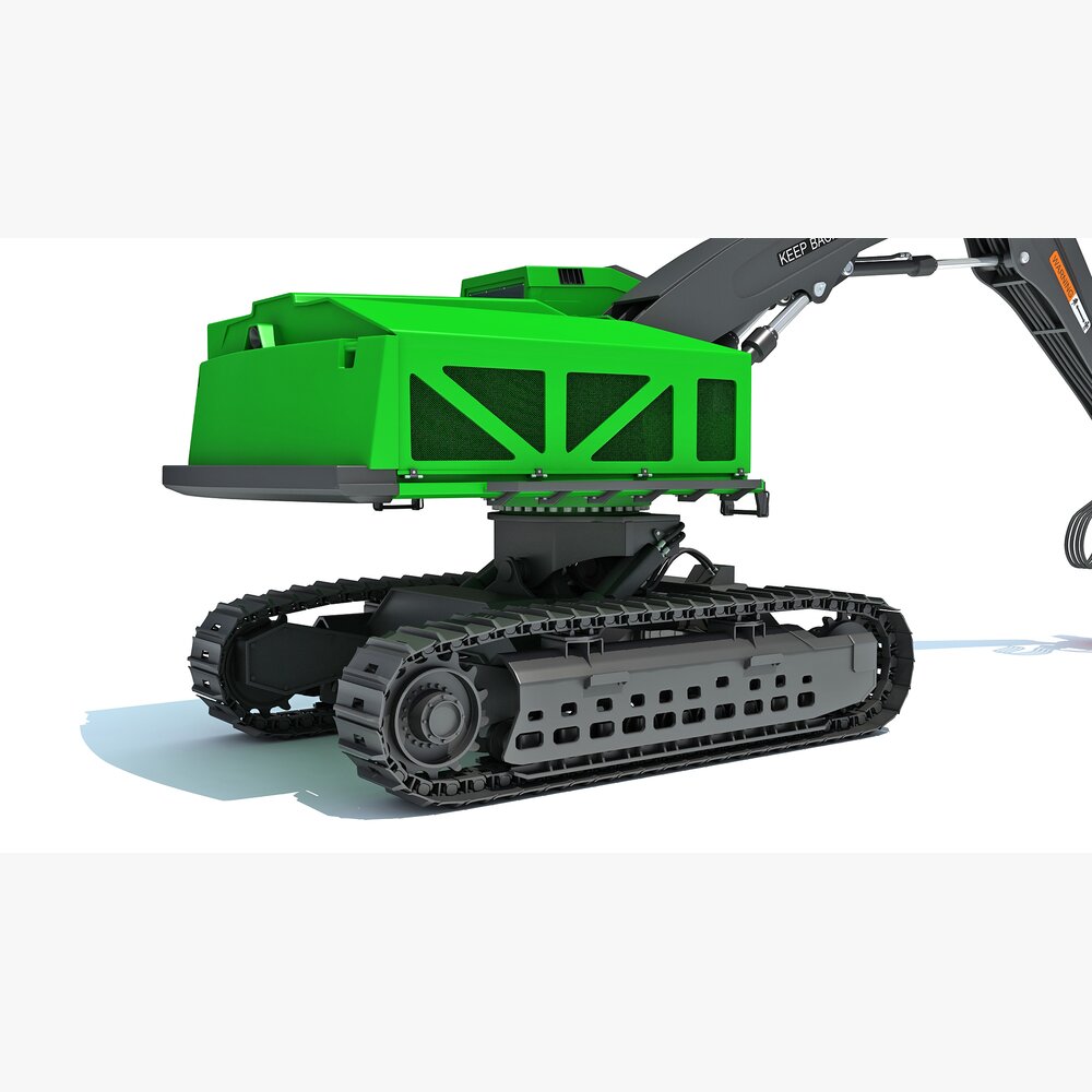 Tracked Forestry Harvester 3D model - Download Tractor on 3DModels.org