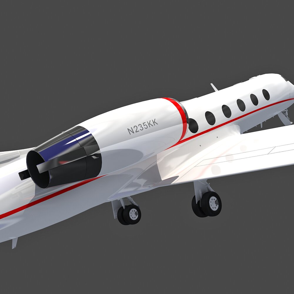 Business Jet Aircraft 3D model - Download Light Aircraft on 3DModels.org