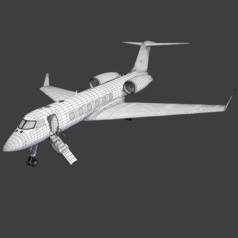 Business Jet Aircraft 3D model - Download Light Aircraft on 3DModels.org