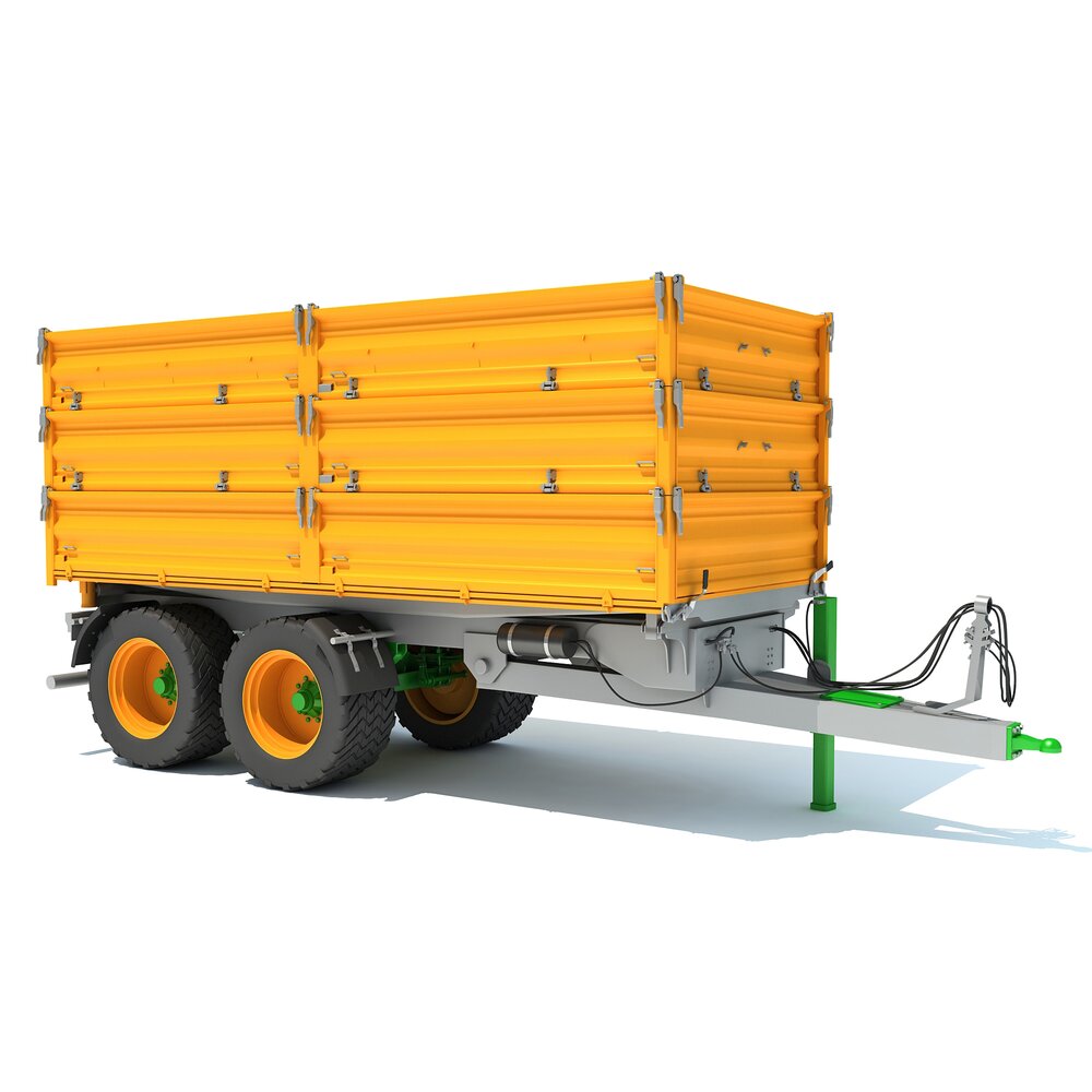 Farm Tractor Trailer 3D model - Download Trailer on 3DModels.org