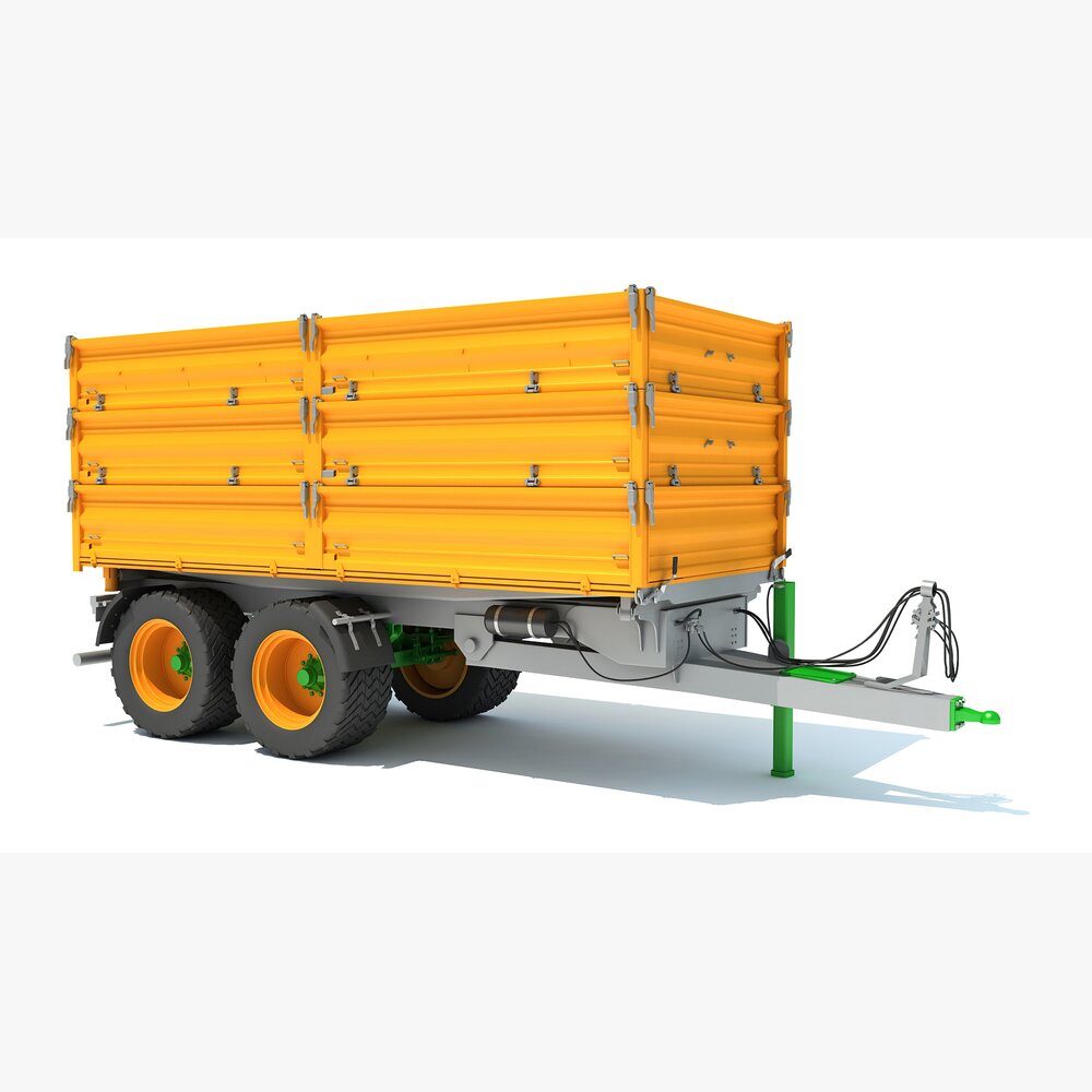 Farm Tractor Trailer 3D model - Download Trailer on 3DModels.org