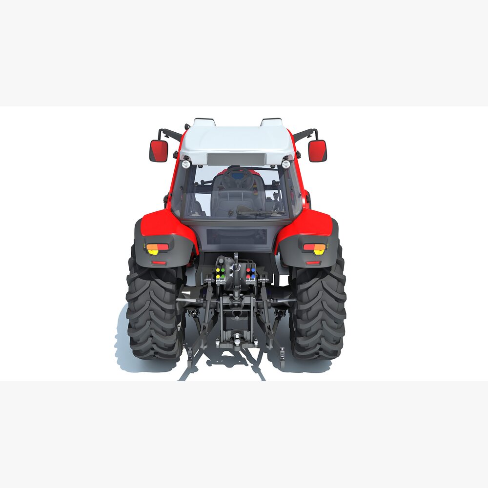 Compact Red Farm Tractor 3D model - Download Tractor on 3DModels.org