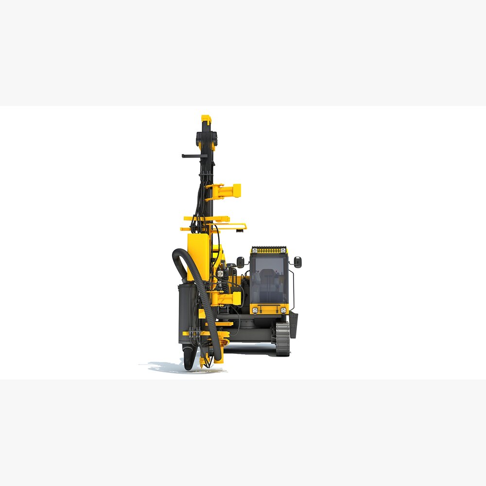 Track-Driven Hydraulic Drill Rig with Telescopic Boom 3D model ...