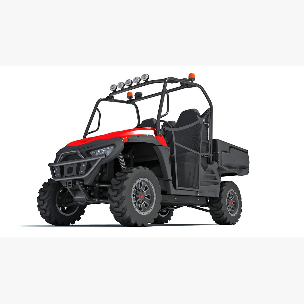 Compact Two-Seat UTV Utility Vehicle 3D model - Download ATV on ...