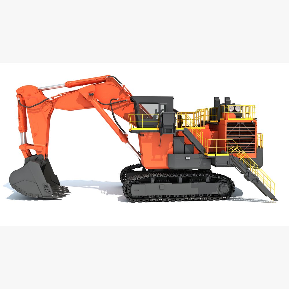Mining Excavator Shovel 3D model - Download Tractor on 3DModels.org