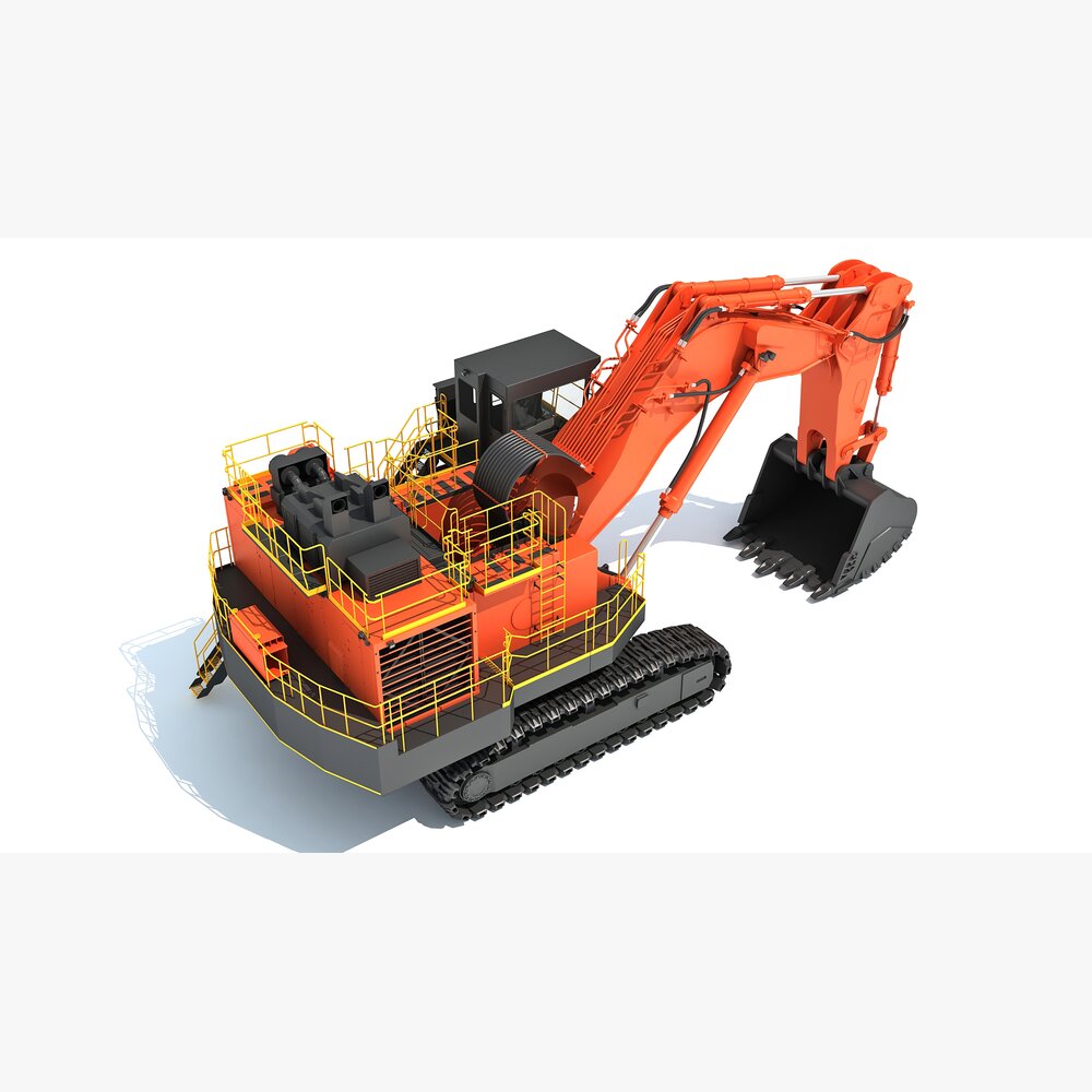 Mining Excavator Shovel 3D model - Download Tractor on 3DModels.org