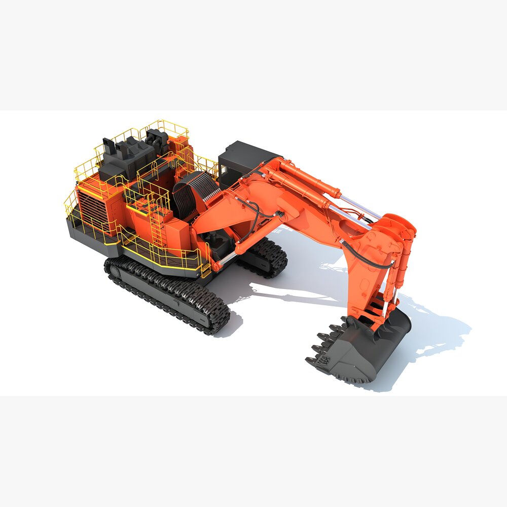 Mining Excavator Shovel 3D model - Download Tractor on 3DModels.org