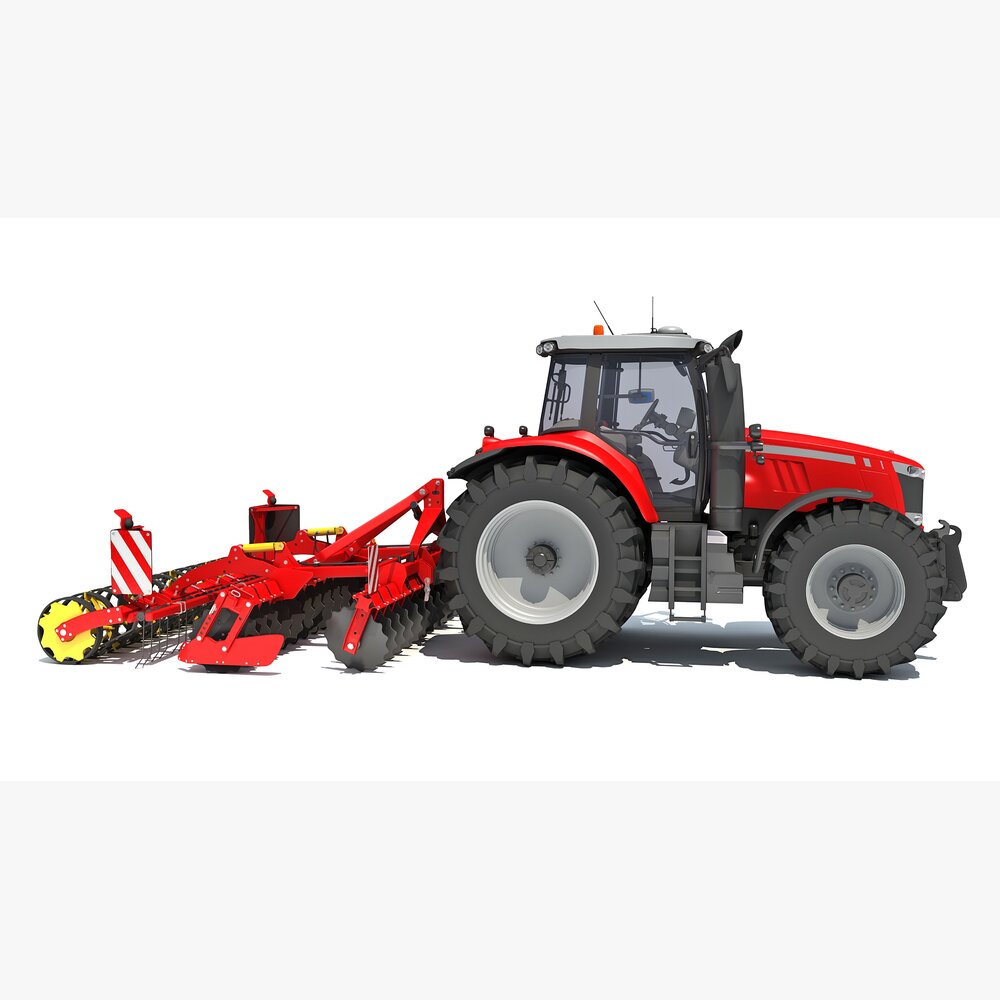 Agricultural Tractor With Disc Harrow Modelo 3D - Descargar Tractores ...