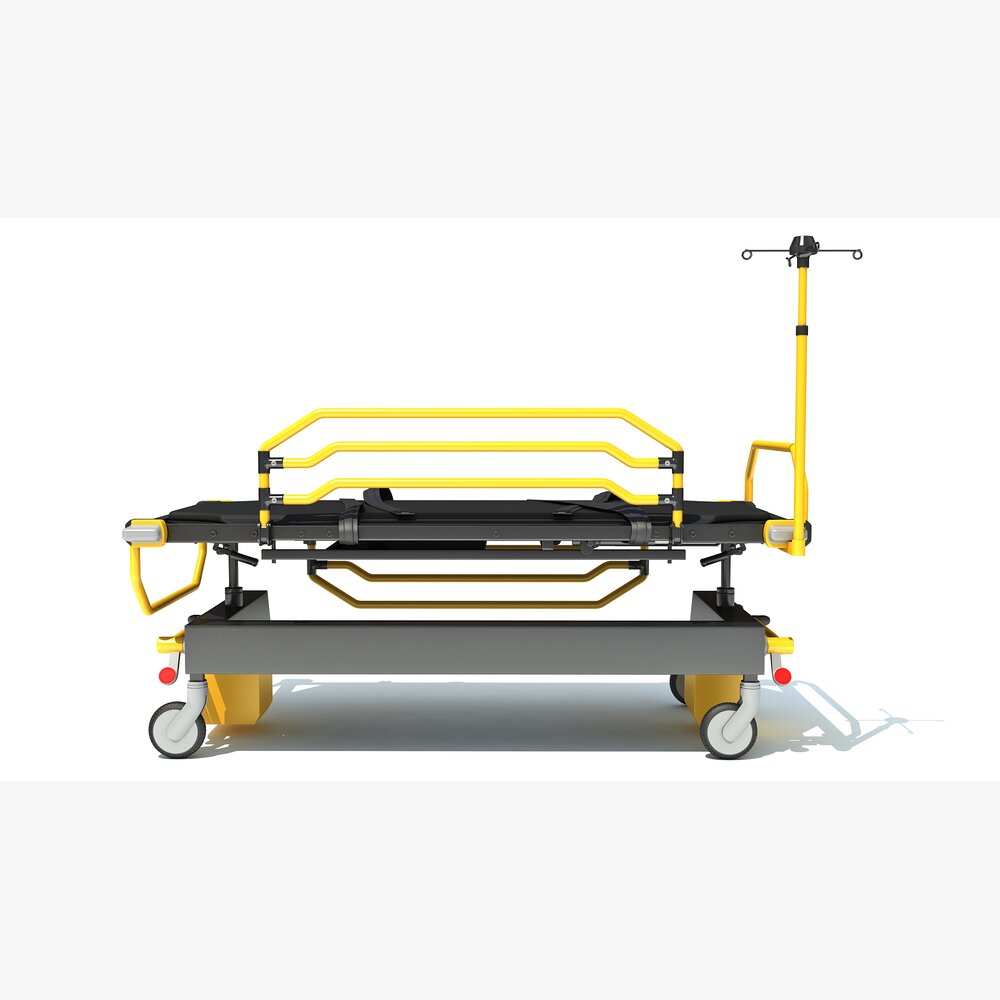Emergency Care Transfer Stretcher 3D model - Download Medical Equipment ...