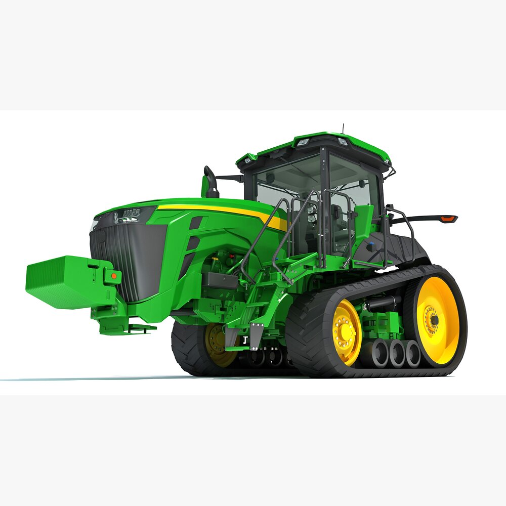 Green Tracked Tractor 3D model - Download Tractor on 3DModels.org