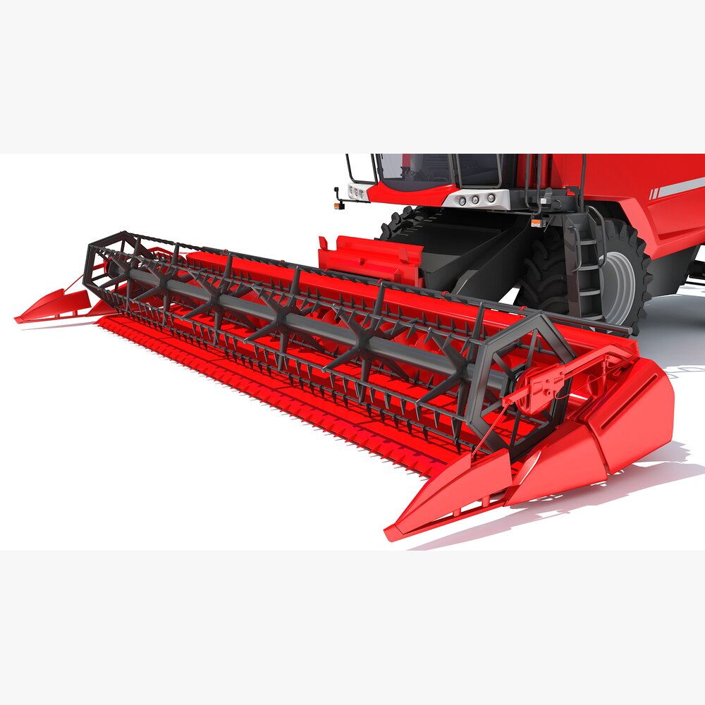 Harvester Combine with Dual-Row Cutter Header 3D model - Download ...