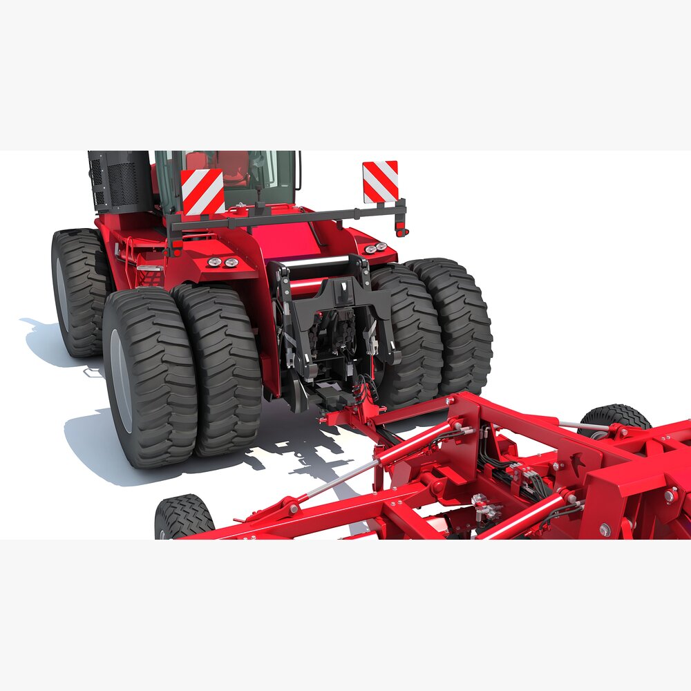 Tractor With Expandable Disc Cultivator 3D model - Download Tractor on ...