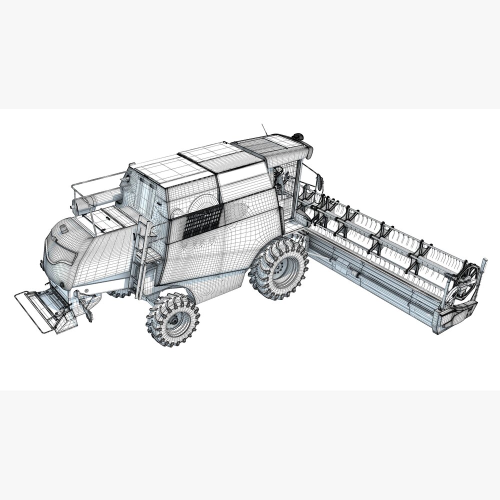 Advanced Cereal Harvester 3D model - Download Tractor on 3DModels.org