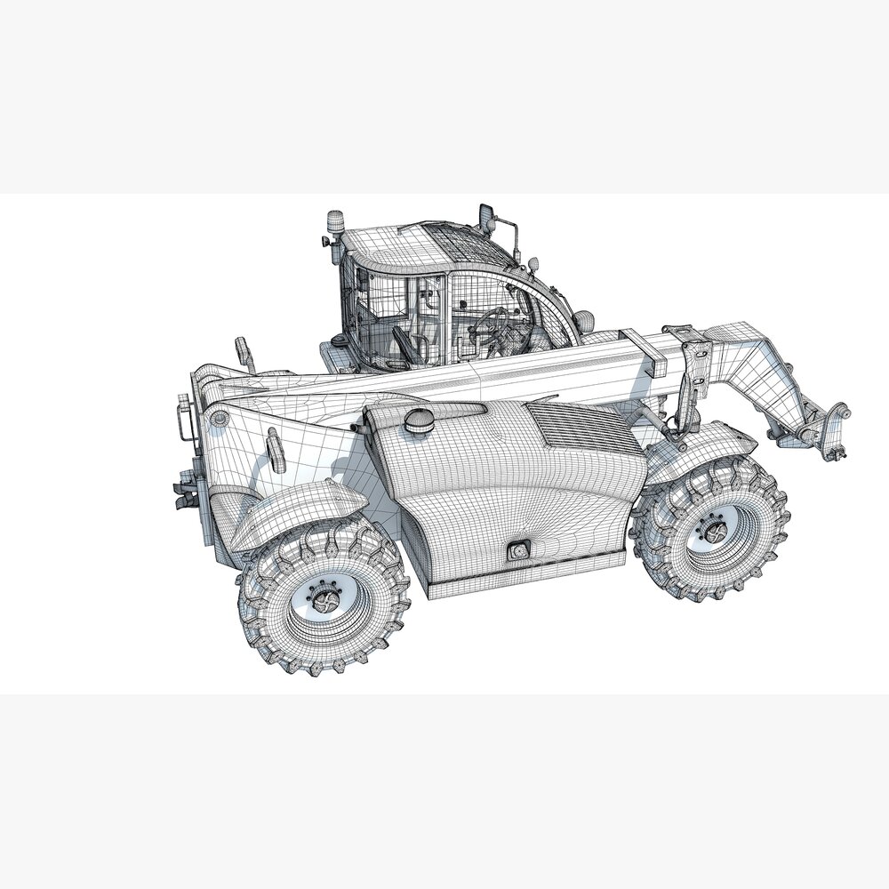 Articulated Telehandler 3D model - Download Tractor on 3DModels.org