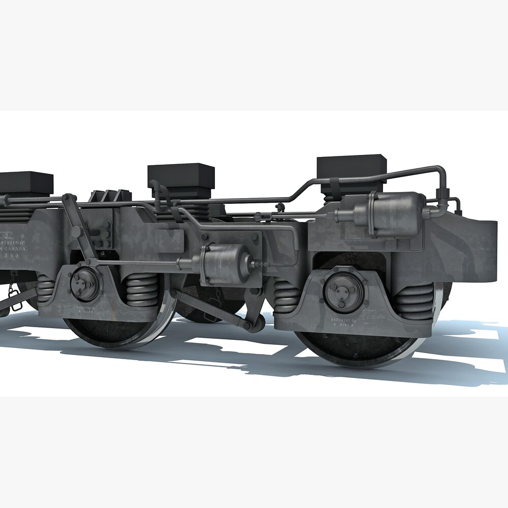 Hi-Ad Train Trucks Wheels 3D model - Download Rail wagons on 3DModels.org