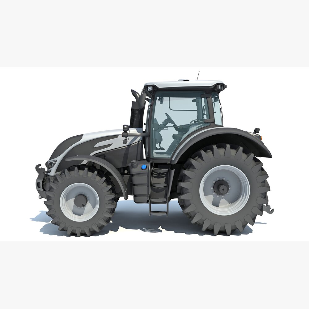 Modern Gray Farm Tractor 3D model - Download Tractor on 3DModels.org