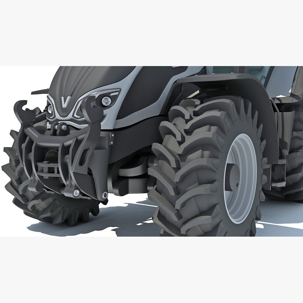 Modern Gray Farm Tractor 3D model - Download Tractor on 3DModels.org