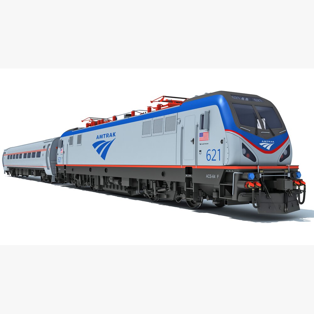 ACS-64 Passenger Train 3D model - Download Passenger train on 3DModels.org