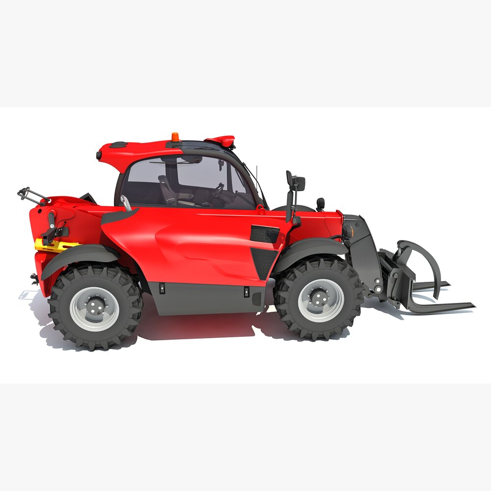 Compact Telescopic Forklift Handler 3D model - Download Tractor on ...