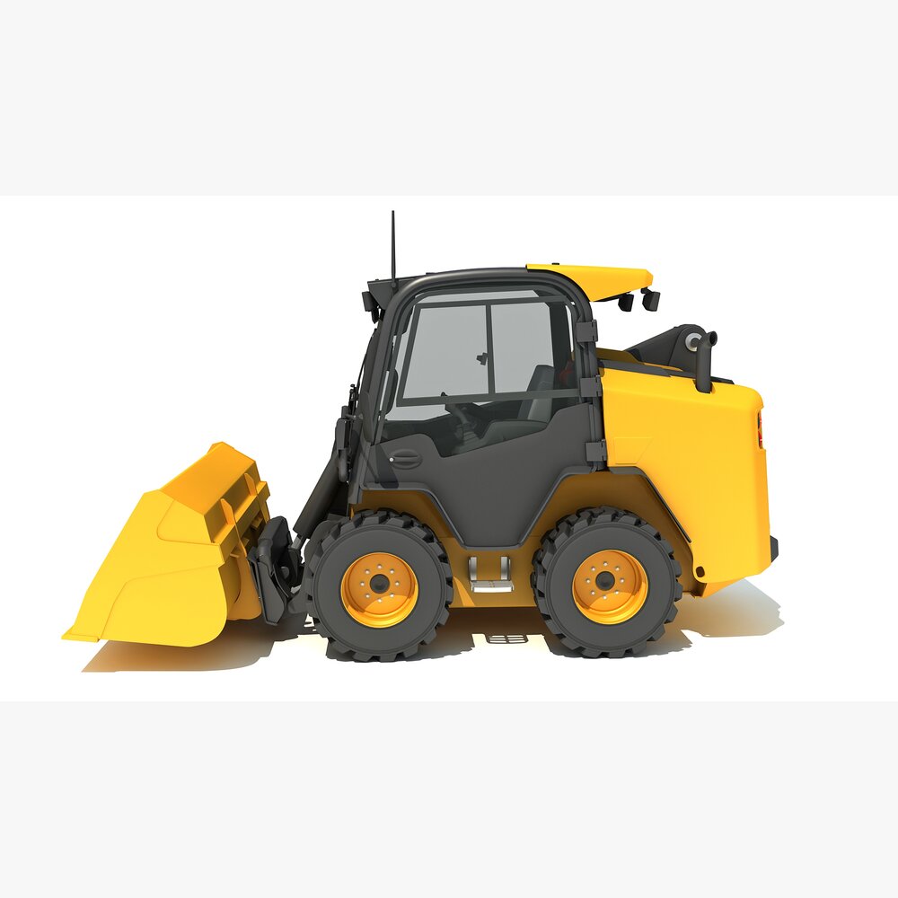 Skid Loader Shovel Bucket 3D model - Download Tractor on 3DModels.org