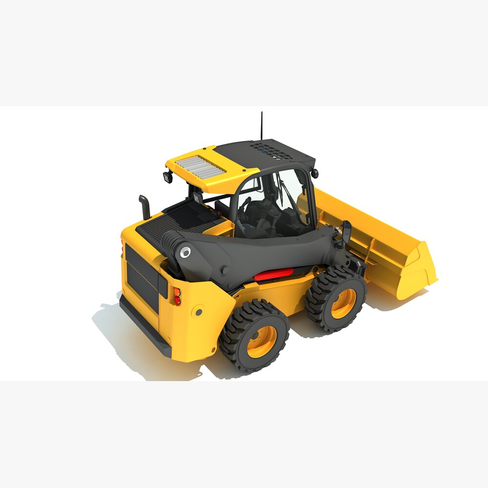 Skid Loader Shovel Bucket 3D model - Download Tractor on 3DModels.org