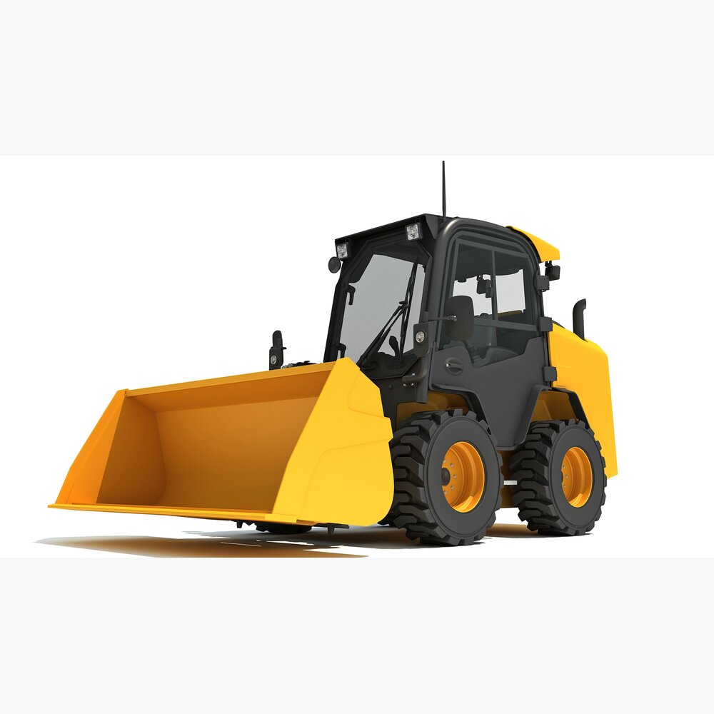 Skid Loader Shovel Bucket 3D model - Download Tractor on 3DModels.org