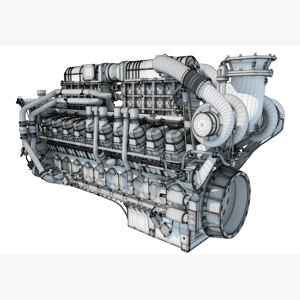2017 Heavy Duty Engine 3D model - Download Engine on 3DModels.org