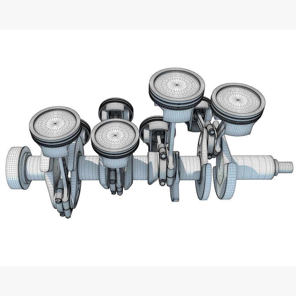 Animated V8 Engine 3D model - Download Engine on 3DModels.org