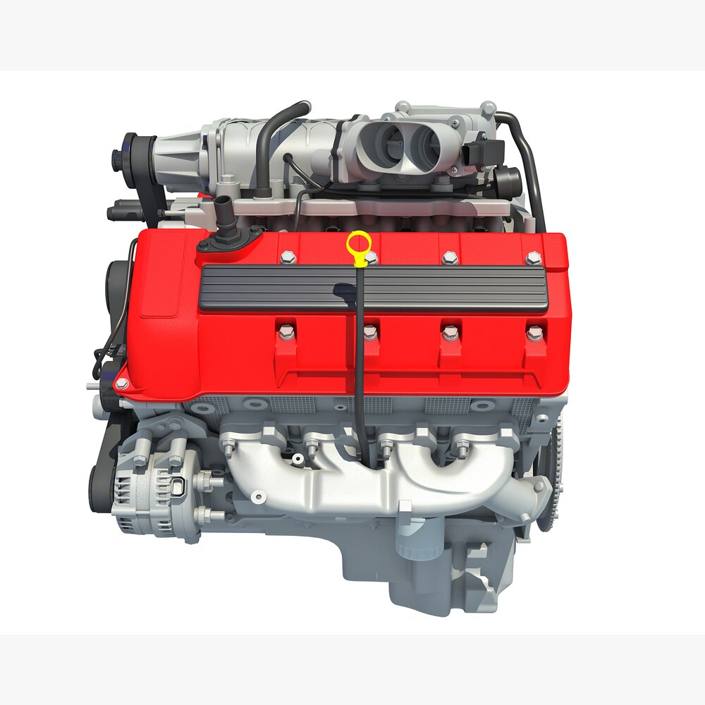 Motor V8 Animado Modelo 3D - Descargar Motor activado 3DModels.org