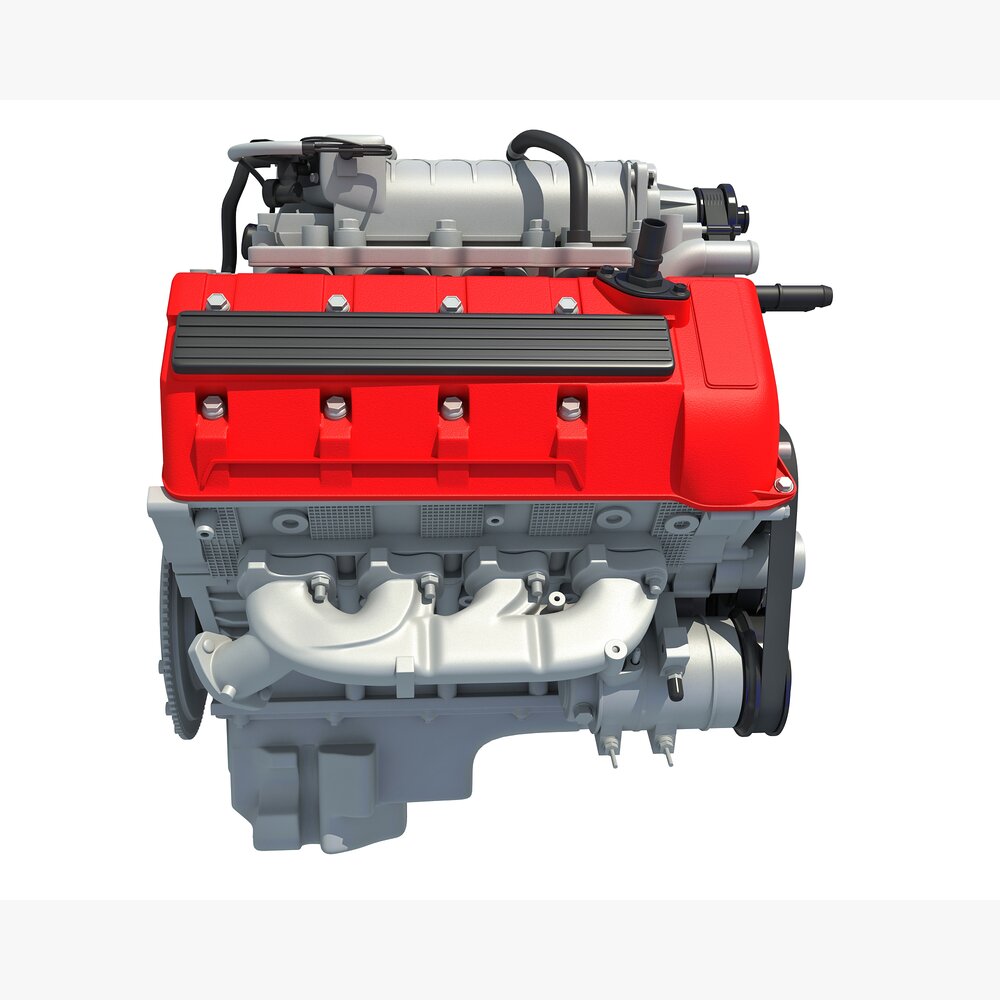 Animated V8 Motor 3D model - Download Engine on 3DModels.org