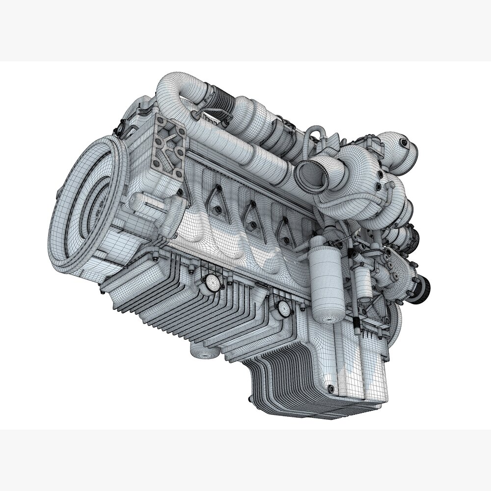 Cummins X12 Truck Engine 3D model - Download Engine on 3DModels.org