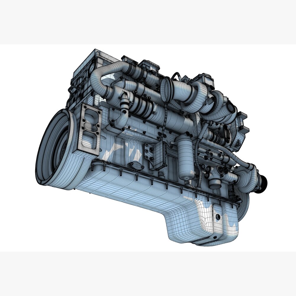 Cummins X15 Truck Engine 3D model - Download Engine on 3DModels.org